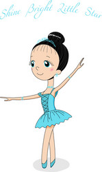 Cute little ballerina Royalty Free Vector Image