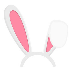 Rabbit ears voluminous white of the easter Vector Image