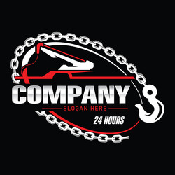 Towing and repair logo design template car Vector Image