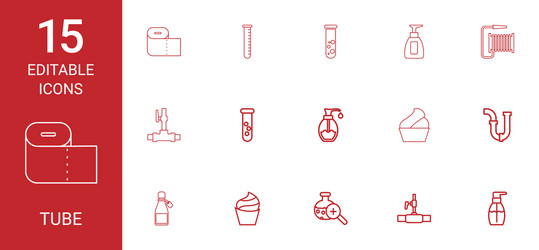 49 tube icons Royalty Free Vector Image - VectorStock