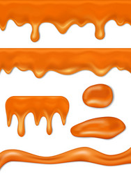 Caramel drip Royalty Free Vector Image - VectorStock