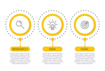 Concept arrow business model with 3 successive Vector Image