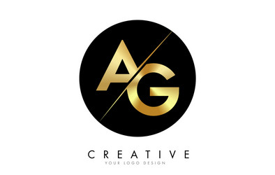 Ag a g letter logo design with a creative cut Vector Image