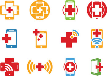 Set of medical elements collection Royalty Free Vector Image