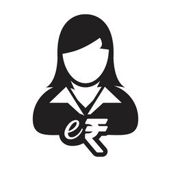 Male person e-rupi indian e-rupee digital Vector Image