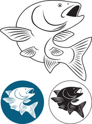 Fish Outline Drawing - Marine Animal Royalty Free Vector