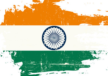 National flag of india designed using brush Vector Image