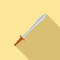 Ancient greek sword icon flat greece army Vector Image