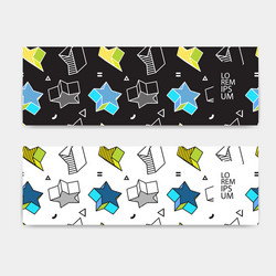 Banner set horizontal orientation template Vector Image