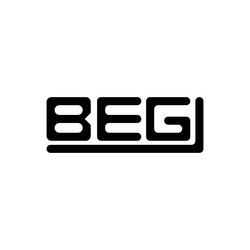 Beg letter logo creative design with graphic – Royalty-Free Vector ...