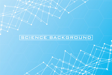 Blue science background with lines structures Vector Image