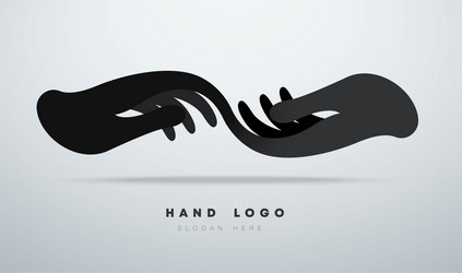 Hands holding together concept design Royalty Free Vector