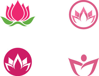 Lotus flowers logo Royalty Free Vector Image - VectorStock