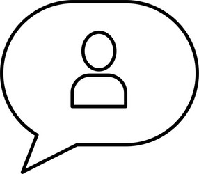 Speech bubble with user avatar Royalty Free Vector Image
