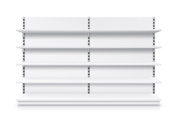 Showcase display retail shelf rack Royalty Free Vector Image