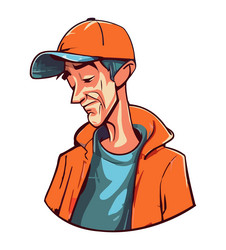 Man Wearing Baseball Cap Vector Images (over 1,100)