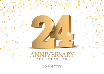 Happy birthday 24 years anniversary of the person Vector Image