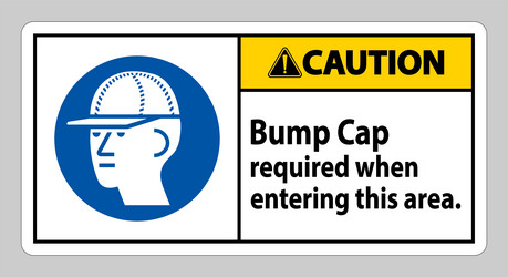 Caution sign bump cap required when entering – Royalty-Free Vector ...
