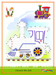 Connect the dots from 1 to 60 and color fish Vector Image