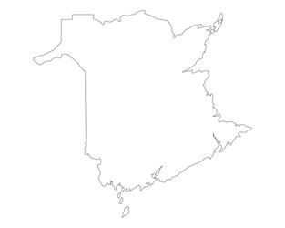 Map of new brunswick Royalty Free Vector Image