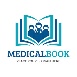 Doctor book logo template this design use human Vector Image