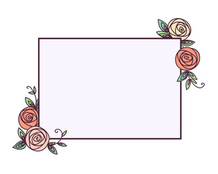 Vintage cute floral frame Royalty Free Vector Image