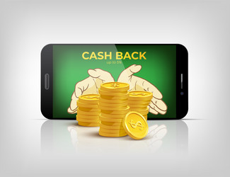 Cash back ads promotional badges stickers special Vector Image