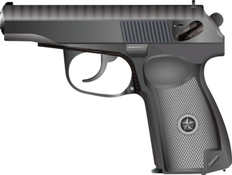 Cross section of a gun Royalty Free Vector Image