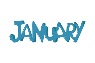 January word Vector Images & Graphics for Commercial Use | VectorStock