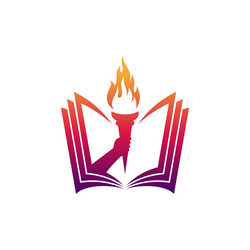 Book and Torch Education Vector Images (over 270)