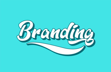 Brand hand written word text for typography design