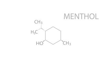 Natural menthol skeletal chemical formula Vector Image