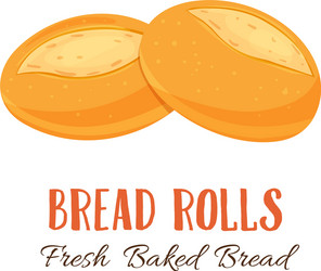 Isolated bread rolls cartoon Royalty Free Vector Image