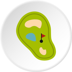 Golf course map icon outline style Royalty Free Vector Image