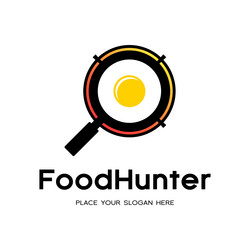 Hunter food logo template this logo with hunt Vector Image