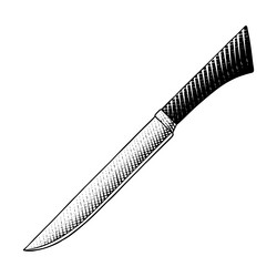 Knife icon or in engraving Royalty Free Vector Image