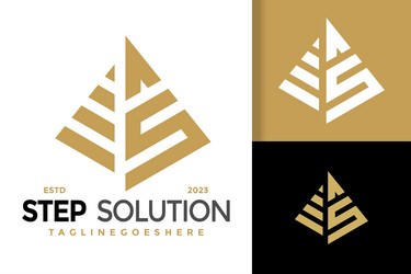 Check step up logo logos design element stock Vector Image