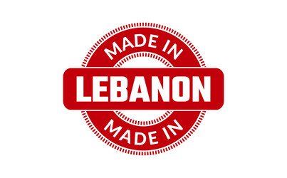Made in lebanon rubber stamp set Royalty Free Vector Image
