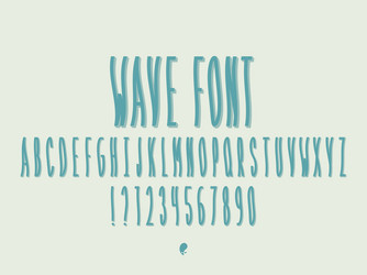 Wave font alphabet Royalty Free Vector Image - VectorStock