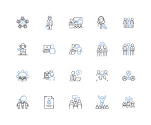 Task and command line icons collection directive Vector Image