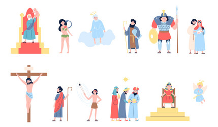 Bible Cartoon Characters Vector Images (over 2,700)