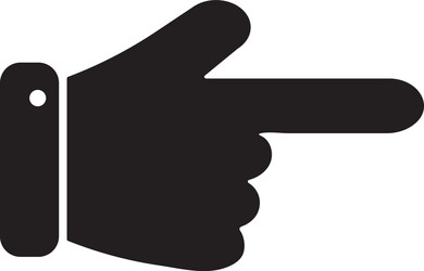 Pointing hand gesture icon graphic design template