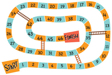 Snake ladder game template Royalty Free Vector Image