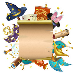 Magic concept with hat Royalty Free Vector Image