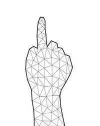 Number one hand sign body language Royalty Free Vector Image