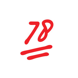 Eight test score 8 points grade results Royalty Free Vector