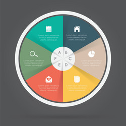Circular gantt chart and timeline infographic Vector Image