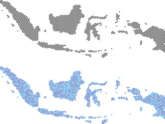 Dotted indonesia map Royalty Free Vector Image
