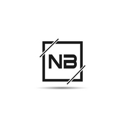 Initial nb letter logo template design Royalty Free Vector