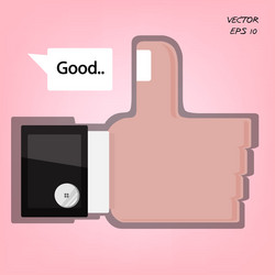 Like us icon icon social networks Royalty Free Vector Image